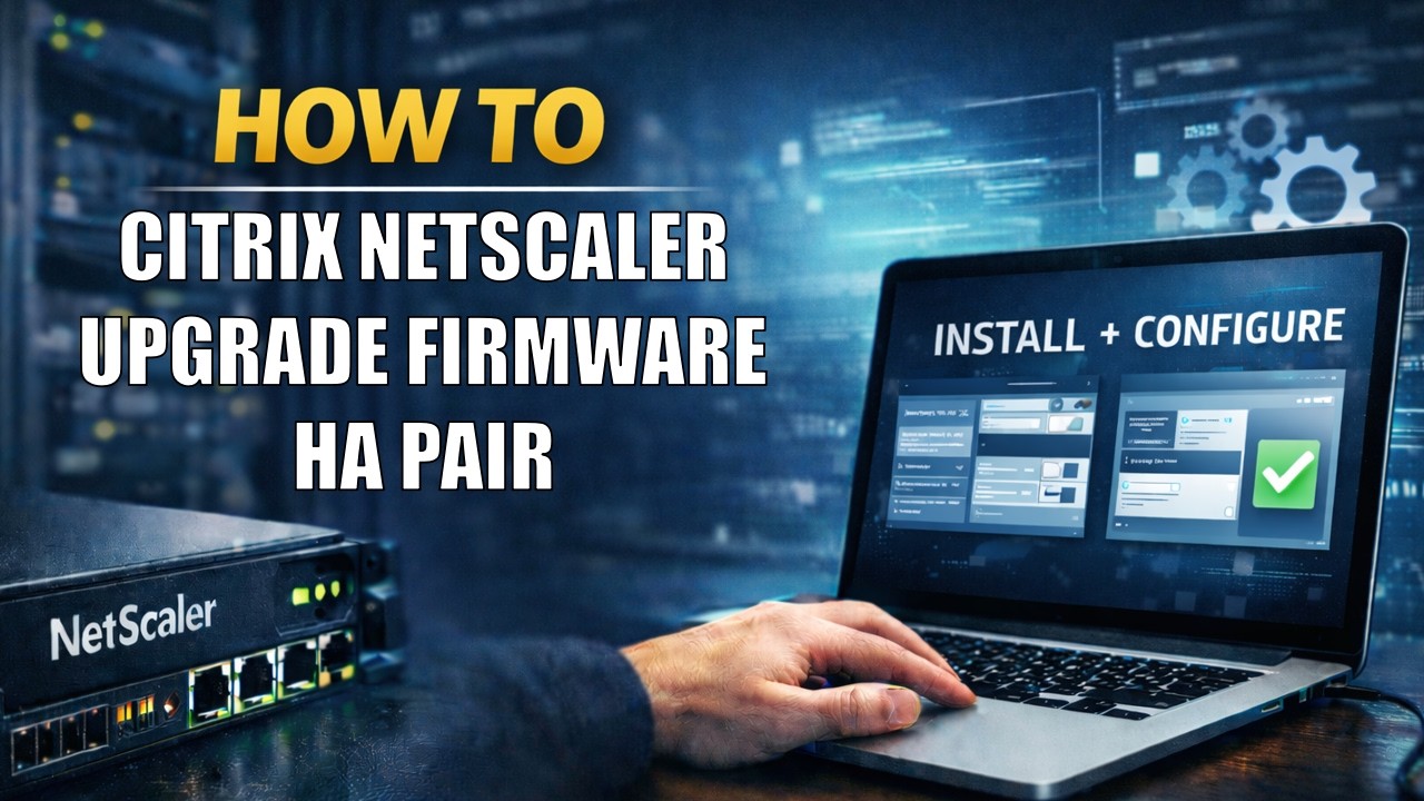 How To Upgrade Citrix NetScaler Firmware HA Pair - YouTube