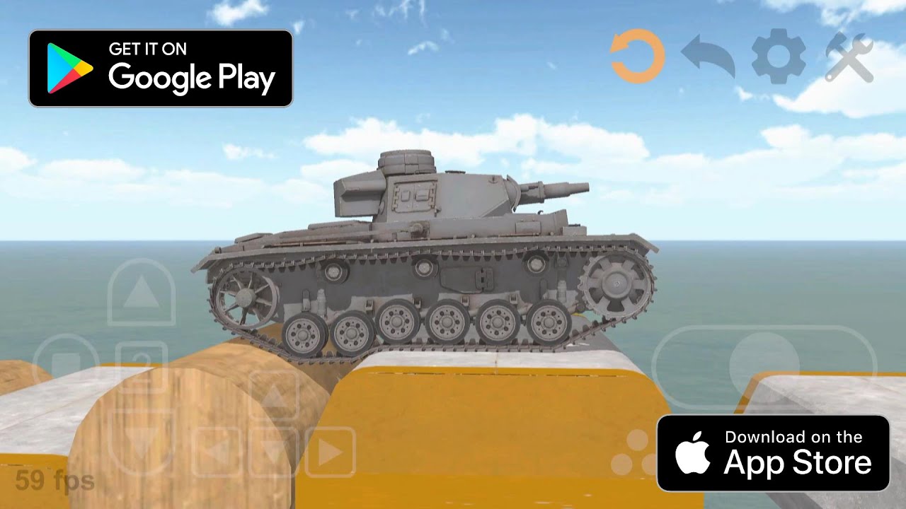 Panzer III in "Tank Physics Mobile Vol.3" - YouTube