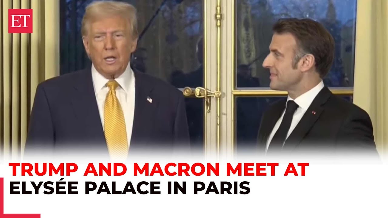 US President-elect Trump meets French President Emmanuel Macronn at ...