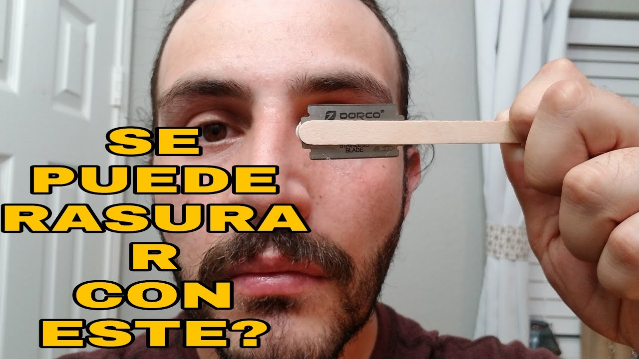 como rasurarse la barba (con rastrillo casero) - YouTube