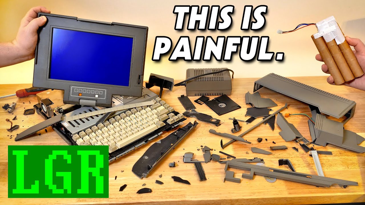 History Destroyed in Shipping: Can we save an 80s HALiKAN laptop? - YouTube