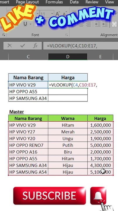 How To Use Vlookup In Excel Belajarexcel Excelformula Exceltips Vlookup Exceltricks