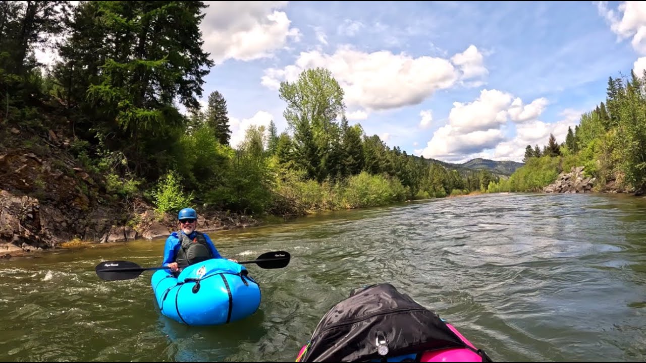 Alpacka Raft Gnarwhal First Float (And My Friend's First Packraft Float too!) - YouTube