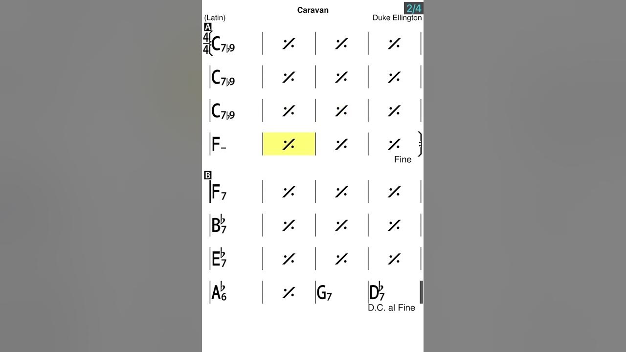 Caravan Backing Track For Piano Youtube