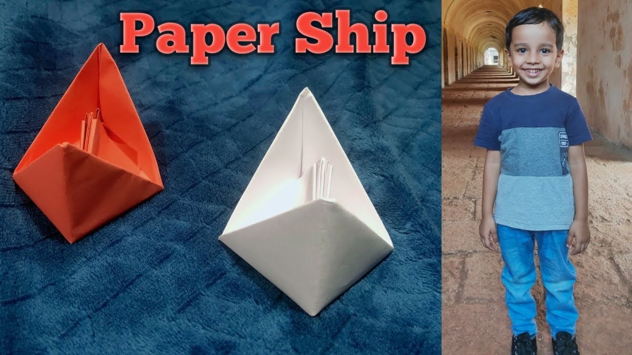 Paper Ship Making || എളുപ്പത്തിൽ കപ്പൽ ഉണ്ടാക്കാം || Paper Craft for ...