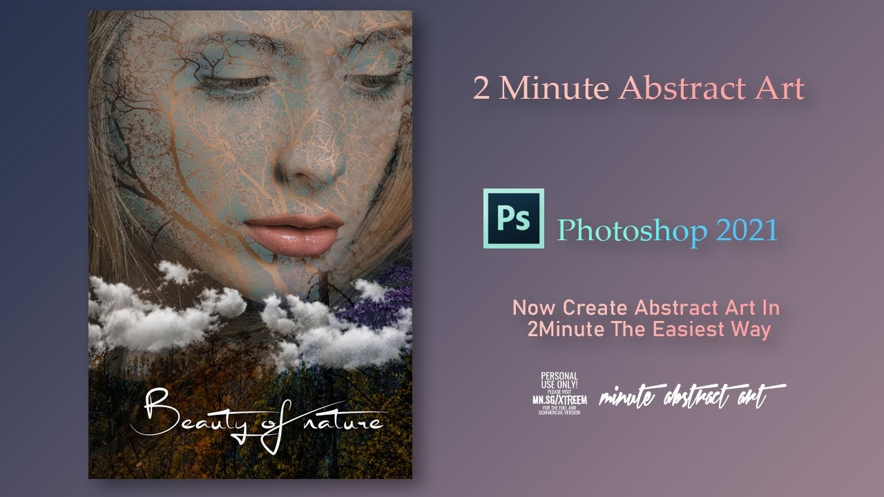 PHOTOSHOP ABSTRACT ART IN 2 MINIUT || photoshop2021 photo editing ️ ...