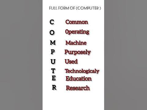 Full form of computer #computer #coding #computerscience #english #fullform - YouTube