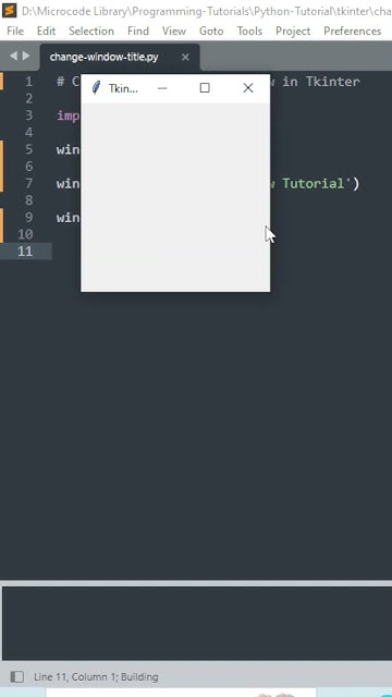 Customize Your Tkinter Window Title With Python Shorts Viral Youtube