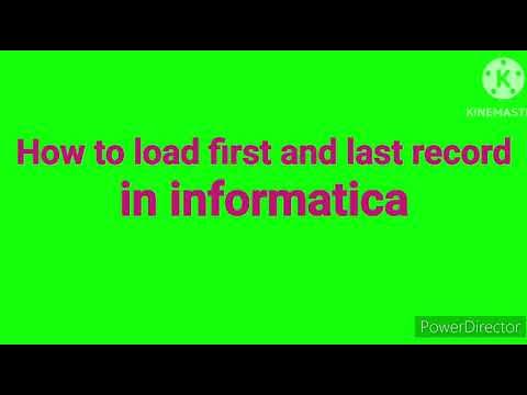 How to load first and last record in informatica - YouTube
