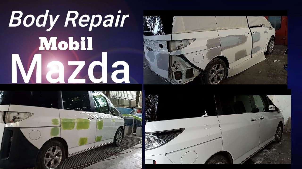 Proses body Repair mobil mazda, - YouTube