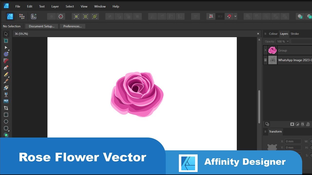 Creating Stunning Rose Flower Vector Art with Affinity Designer - YouTube
