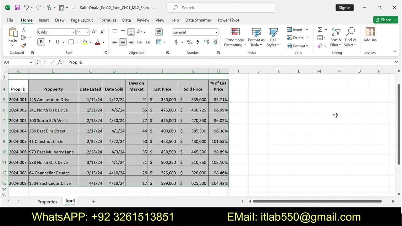 Exp22_Excel_Ch01_ML2_Sales | Mid Level 2 Sales | Chapter 01 ML2_Sales | Excel ML2 Sales_Myitlab ...