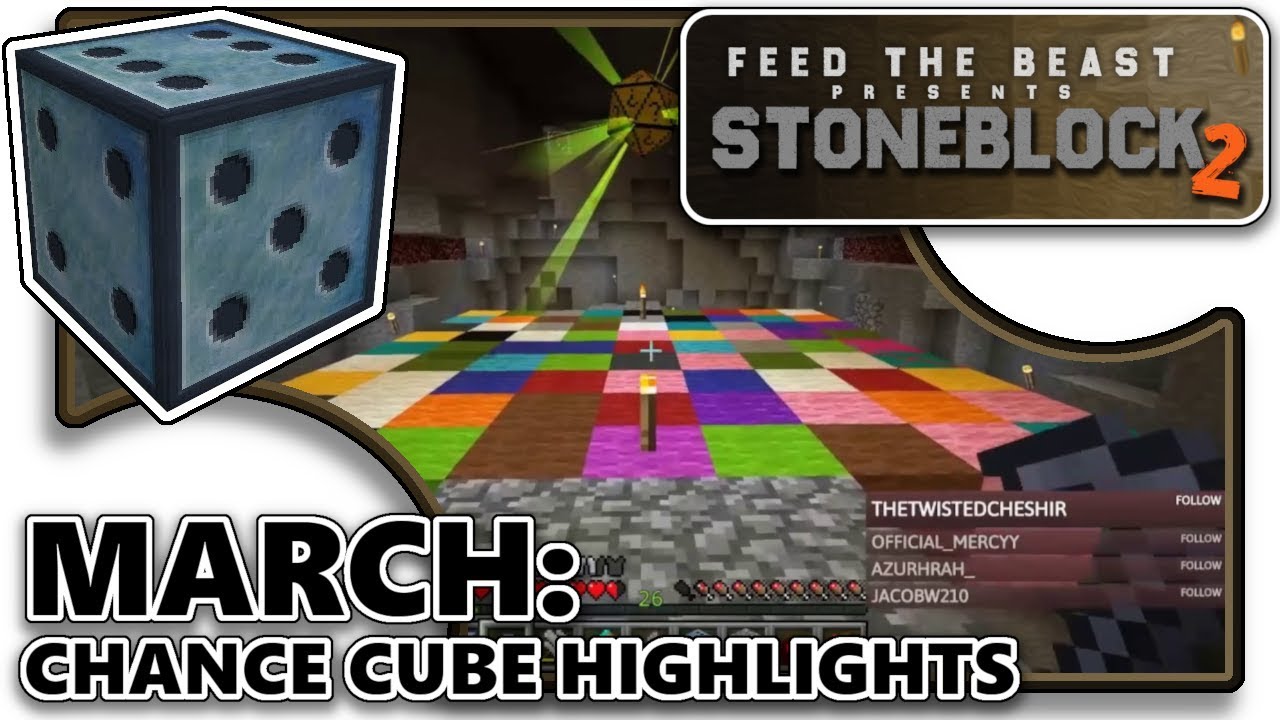 CHANCE CUBE MAYHEM - HIGHLIGHT REEL FOR MARCH 2019 [MODDED MINECRAFT] - YouTube
