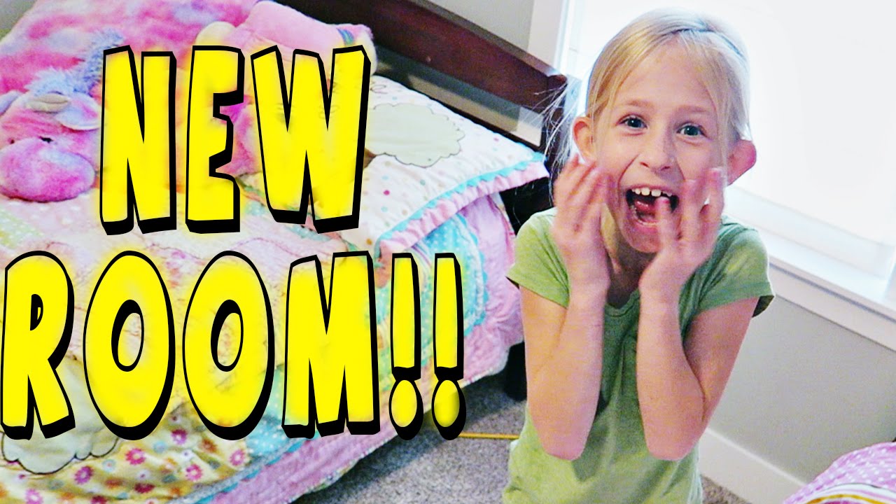 CUTE REACTION TO NEW ROOM - YouTube