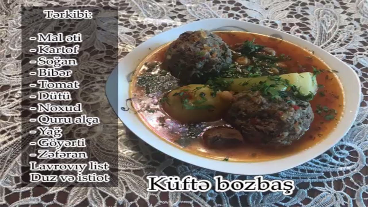 Küftə bozbaş resepti - YouTube