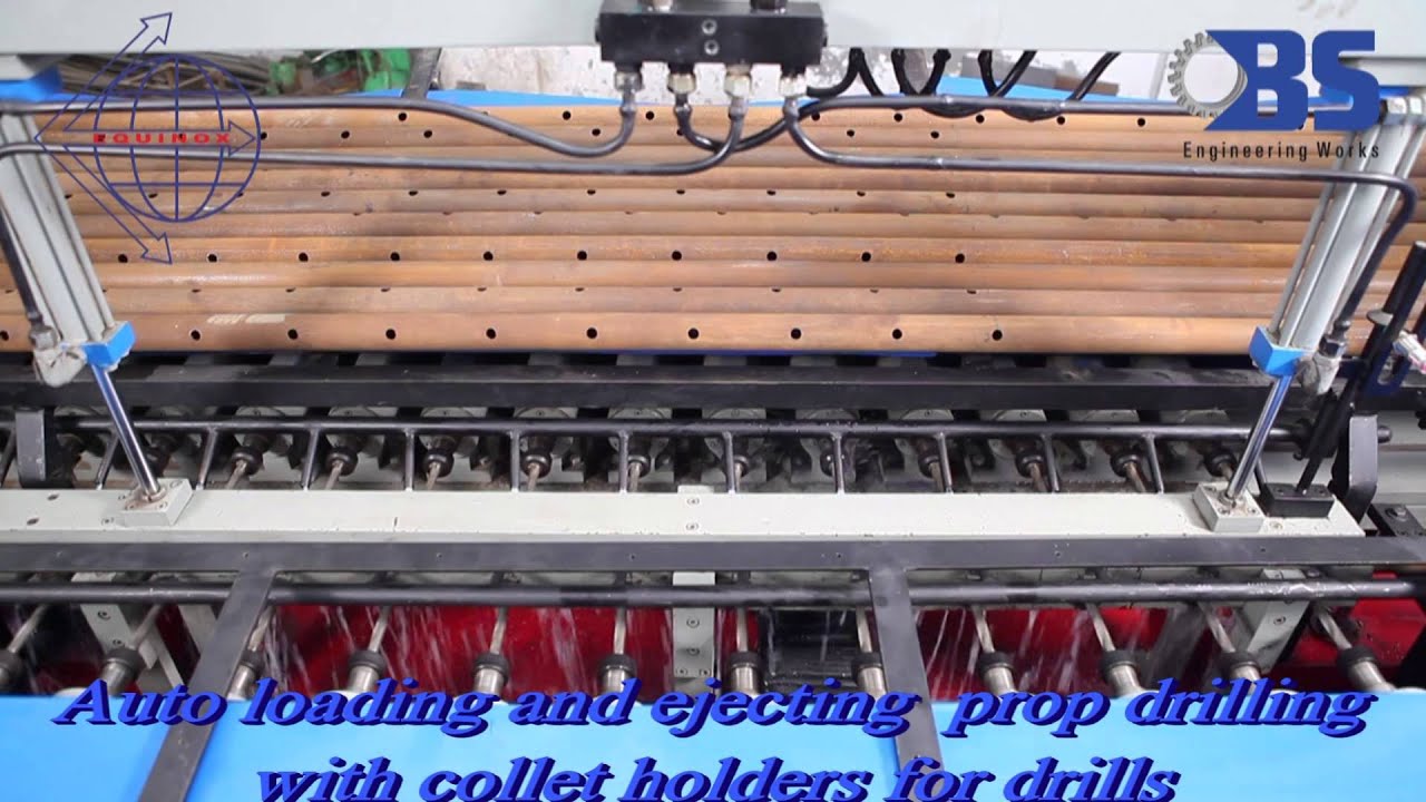 Automatic Scaffolding Inner prop multidrilling machine for props. - YouTube