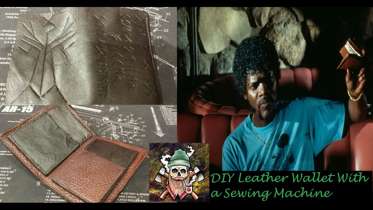 DIY Leather Wallet With a Sewing Machine - YouTube