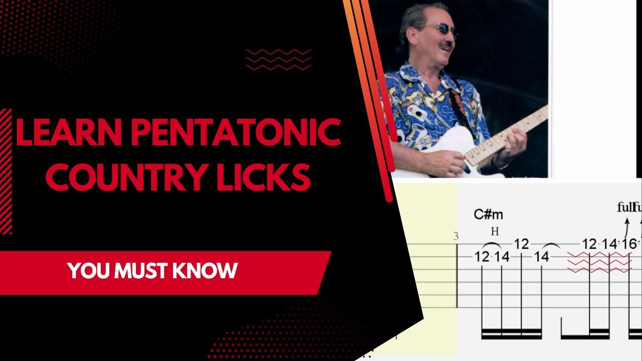 How To Play Pentatonic Country Guitar Licks - Lead Guitar Lesson - YouTube