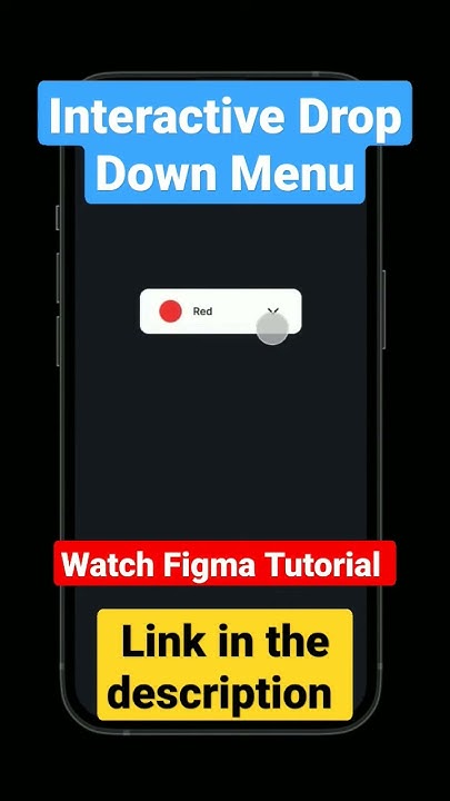 Interactive Drop Down Menu in Figma | #shorts #figma #prototype #uidesign - YouTube