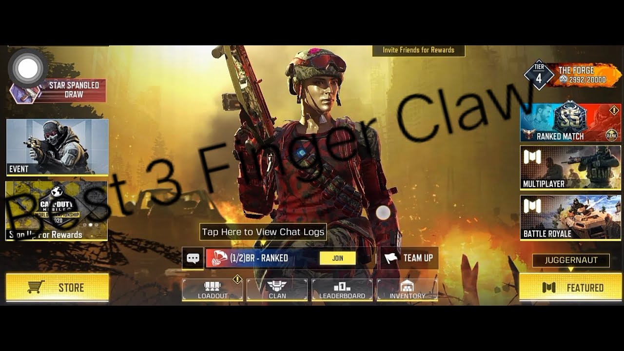 Best 3 Finger Claw Hud For Phone To Legendary Rank Cod Mobile - YouTube