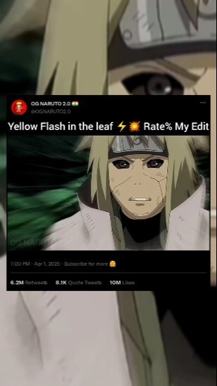 YELLOW FLASH ⚡IN THE LEAF MINATO EDIT YELLOW FLASH 💥 - YouTube