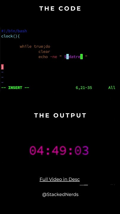 Cli Digiclock Using Bash Script In Linux Bashscripting Code Programming Linux Youtube