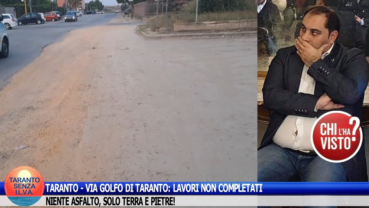 TARANTO - VIA GOLFO DI TARANTO: LAVORI NON COMPLETATI. NIENTE ASFALTO ...