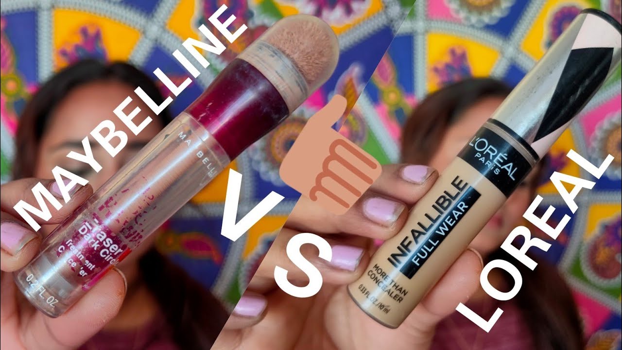MAYBELLINE NEW YORK AGE REWIND V/S L'OREAL PARIS INFALLIBLE FULL WEAR ...
