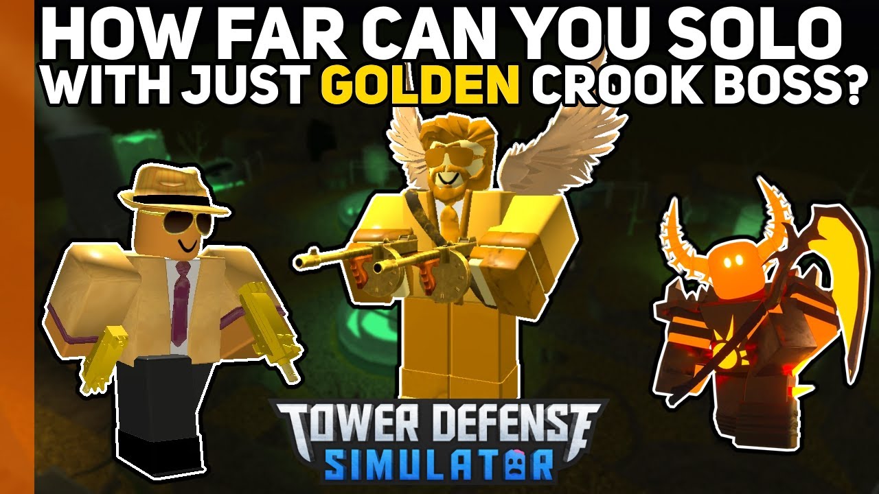 [S2] How far can you solo with just Golden Crook Boss?|Tower Defense ...