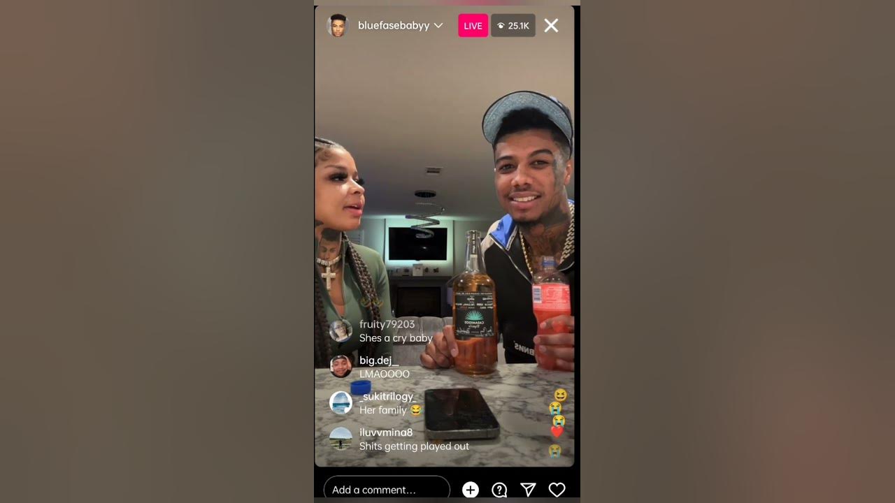 Blueface Chrisean rock fight IG live! Chrisean gets heated!! - YouTube