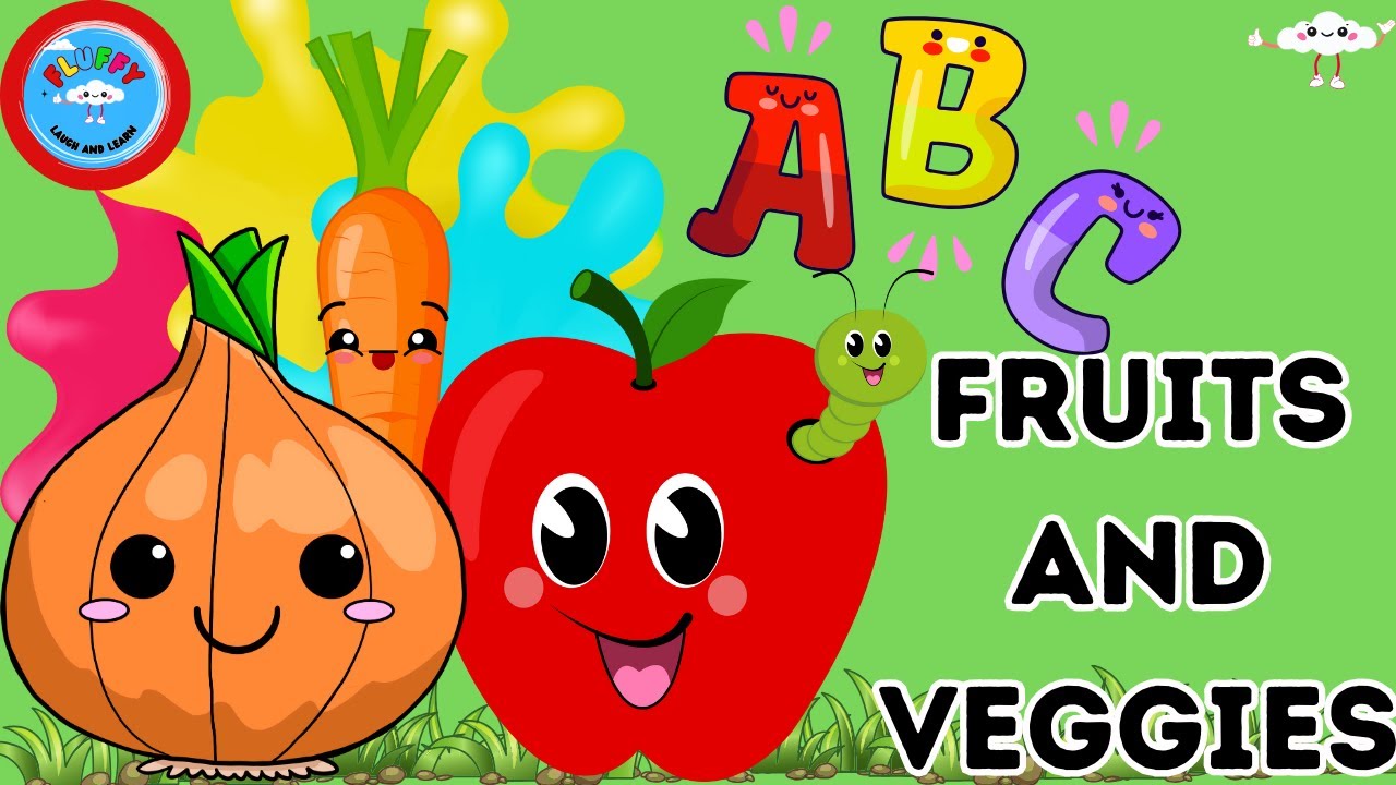Fruits And Vegetables Names With ABC// Learn Alphabet Fruits And ...