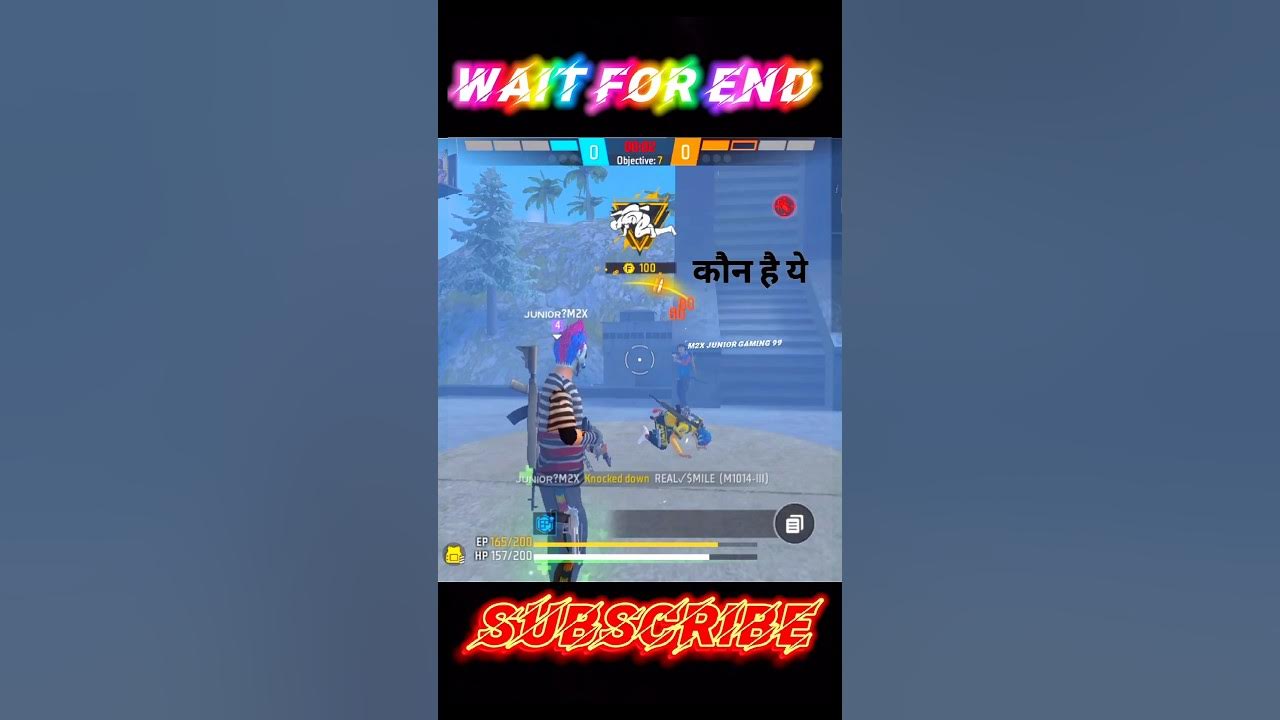 FF 1 vs 2 M2X Junior gaming 99 😈 game 🎮 video #short - YouTube