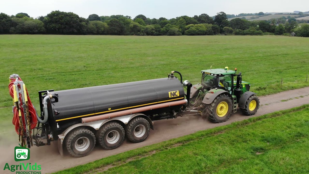 NC 5500 Gallon Slurry Tanker With 12m Dribble Bar - YouTube