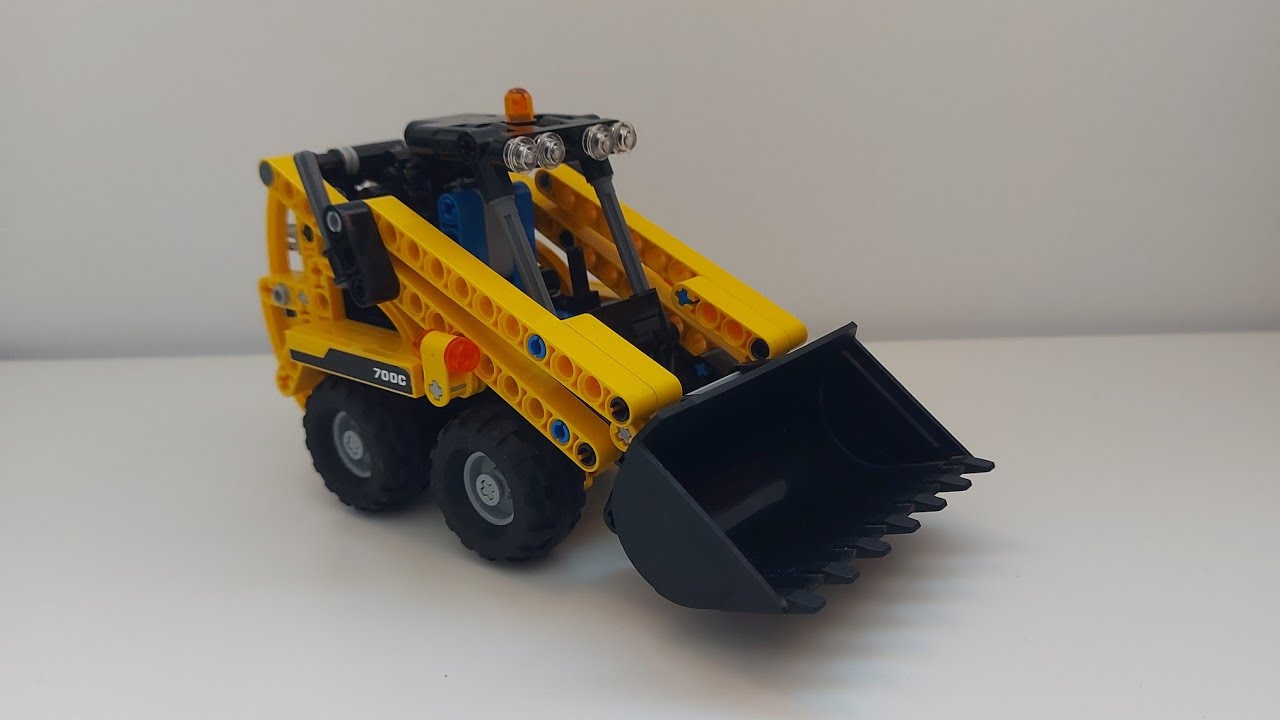 Мини-погрузчик из лего техник/Lego technic skid-steer loader - YouTube