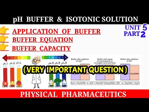 Application of buffer solution || Buffer equation || Buffer capacity || Pharma lectures || - YouTube