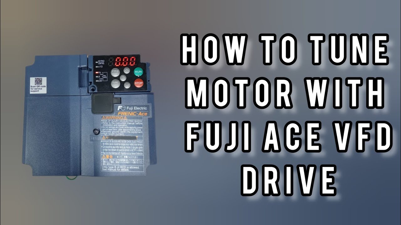 How to tune motor with fuji ace VFD drive/how to startup tune in fuji ...