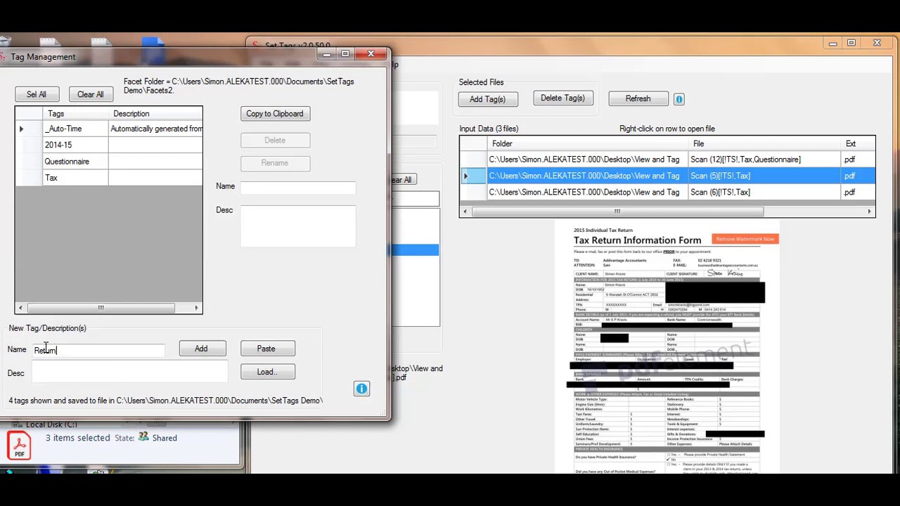 Set File Tags And View Tagged Files - YouTube