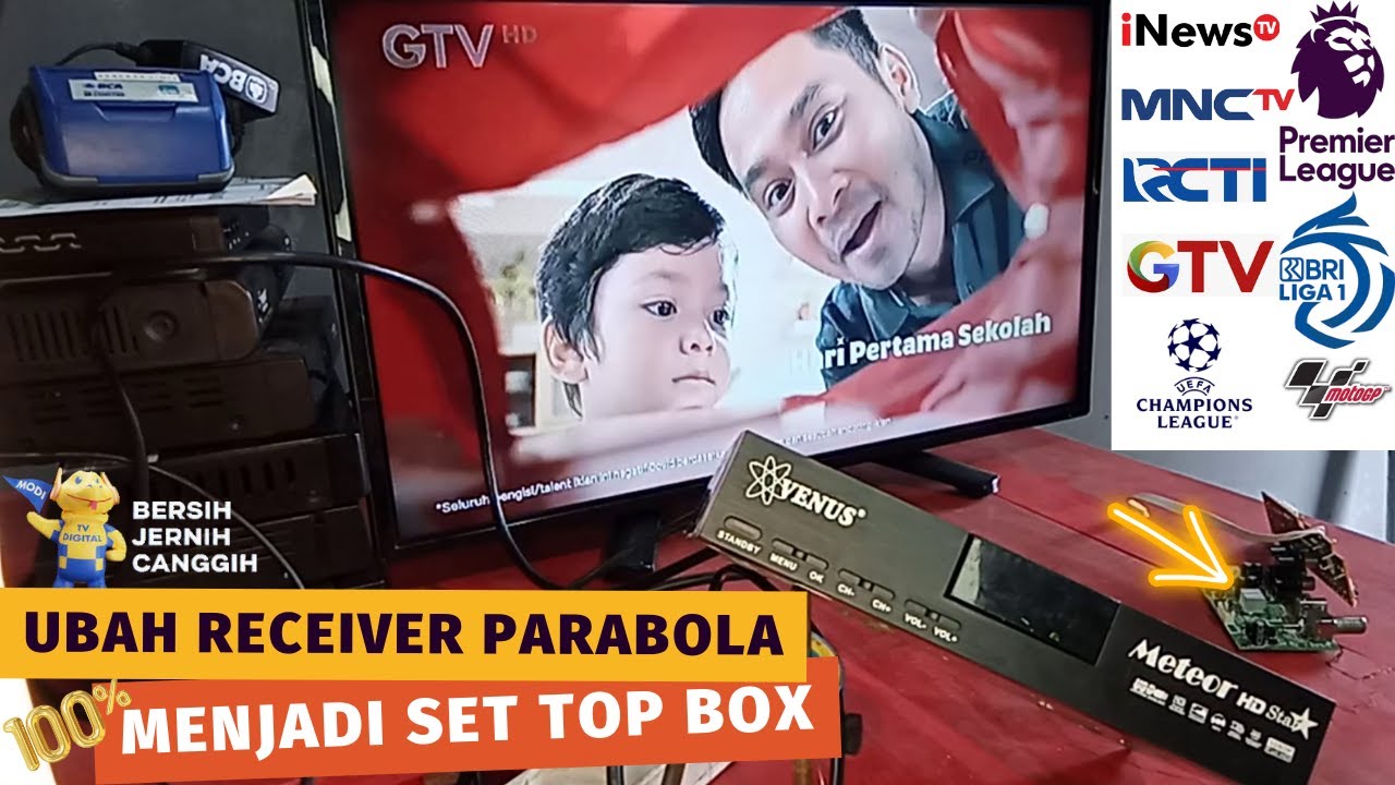 Cara Mengubah Receiver Parabola Menjadi Set Top Box - YouTube