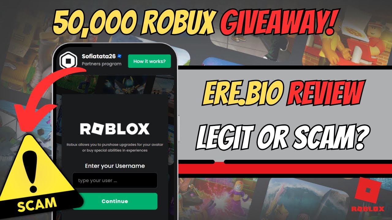 Ere.bio Free Robux - Is it Legit or Scam? - YouTube