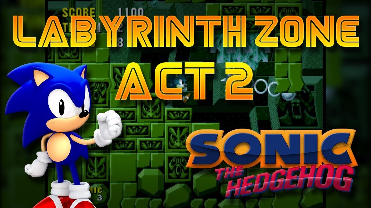Sonic The Hedgehog - Labyrinth Zone Act 2 - Sega Mega Drive / Genesis ...