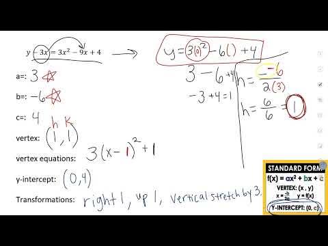 Standard to Vertex Form - Level 2 - YouTube