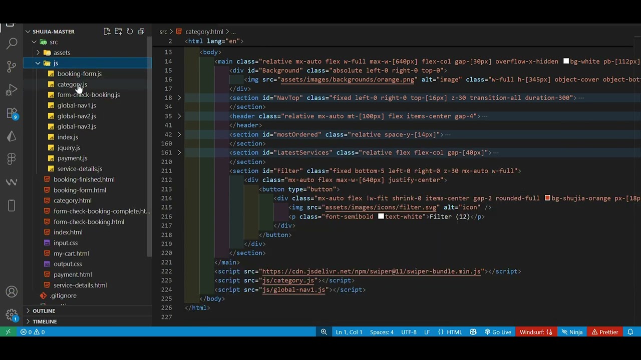 Source Code Shujia HTML, Tailwind CSS, JS - YouTube