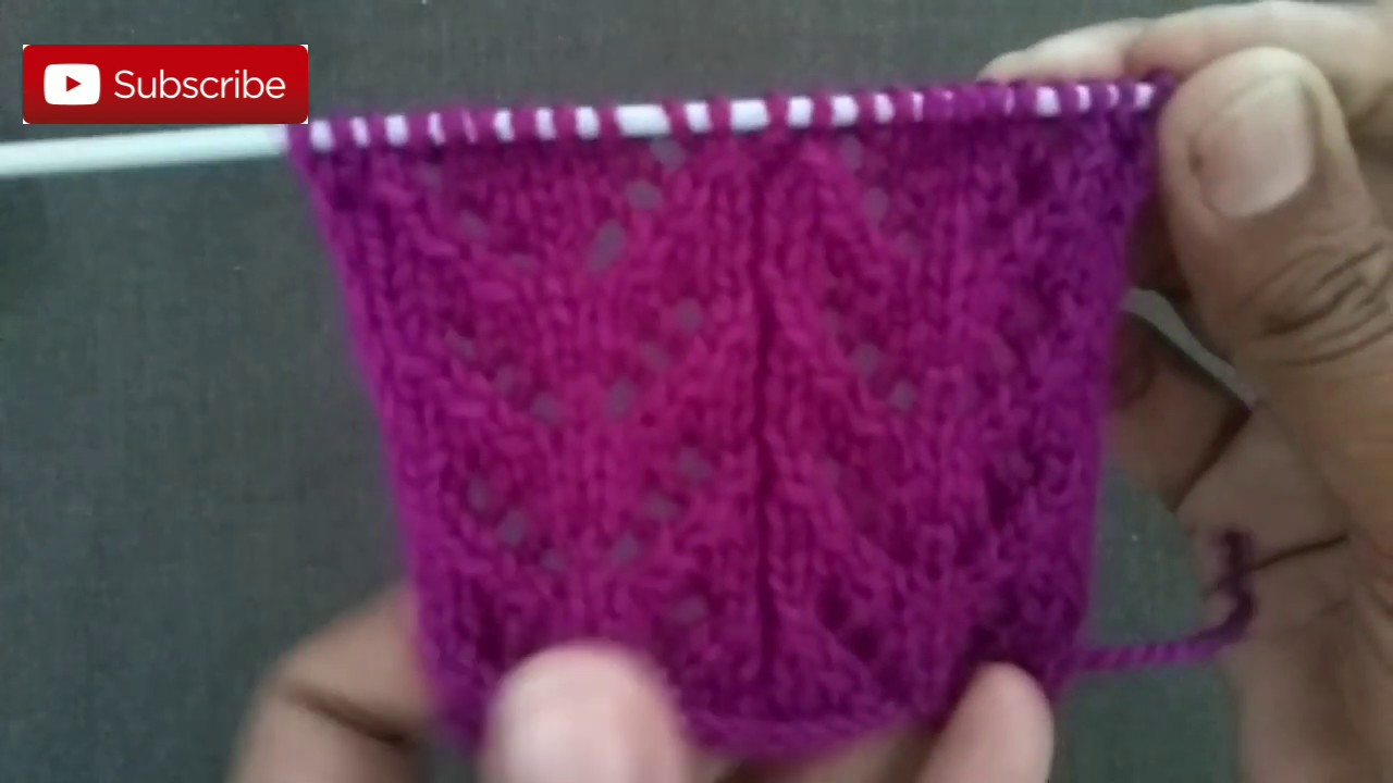 Lace knitting pattern#70 - YouTube