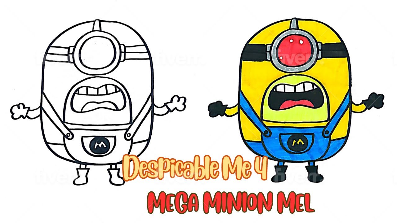 How to Draw Mega Minion Mel | Despicable Me 4 - YouTube