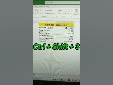 Number Formatting Shortcut Tricks In Excel💯| Excel Tips And Tricks🔥#shorts #interview || Boltswp ...