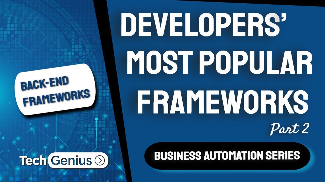 Most popular developer frameworks | Back-end developer frameworks - YouTube