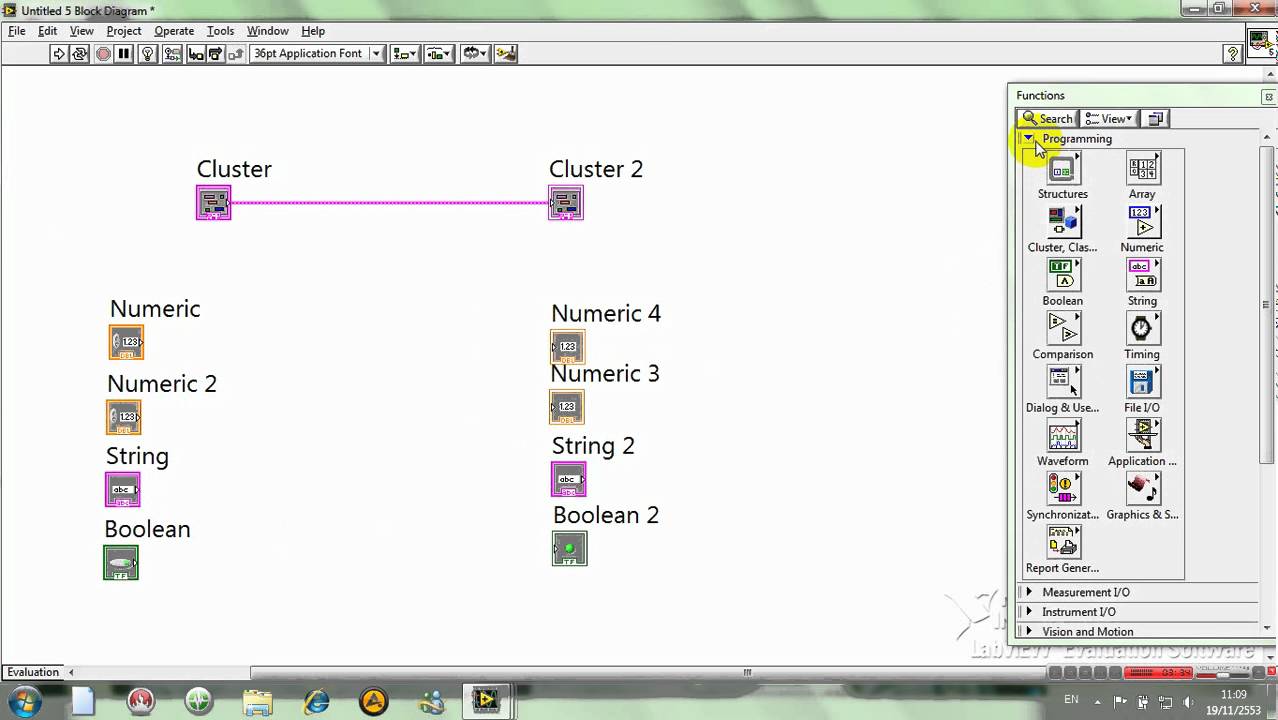 LabVIEW 3 2 Cluster - YouTube