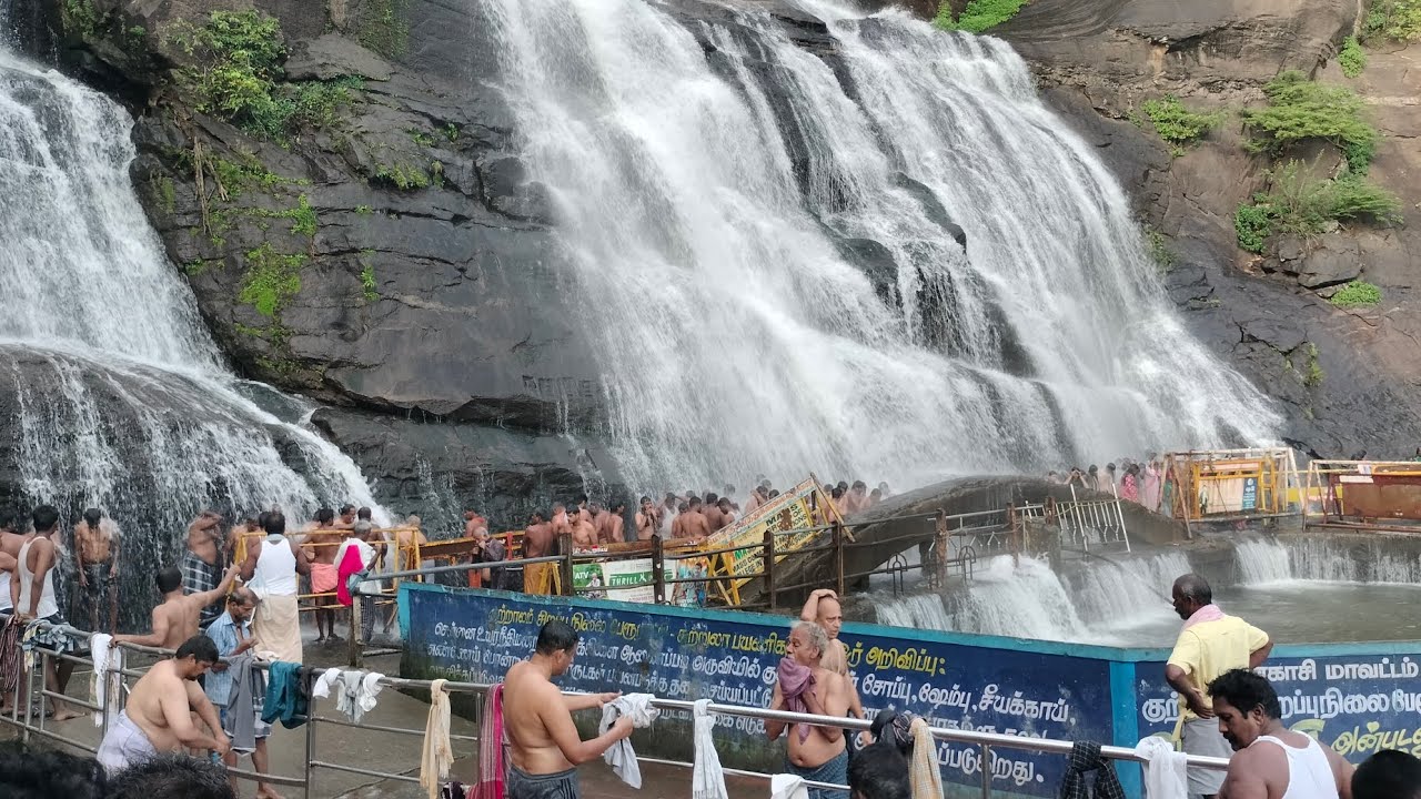 Coutralam main waterfalls today update - YouTube