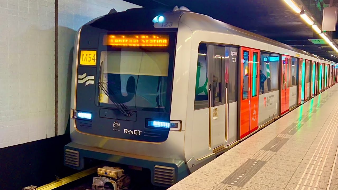 Sound of Amsterdam M54 metro train arrival and departure / Alstom ...