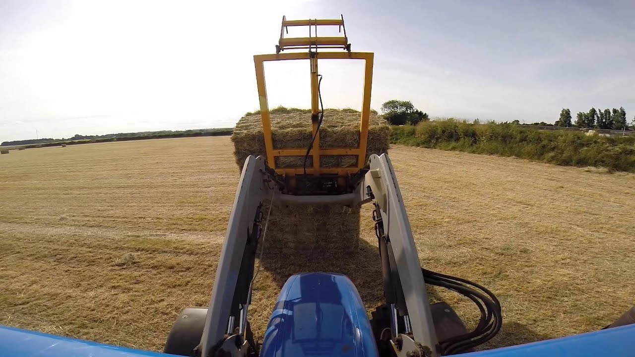 Clearing Hay In The Field (Bale Band It Packs) - YouTube